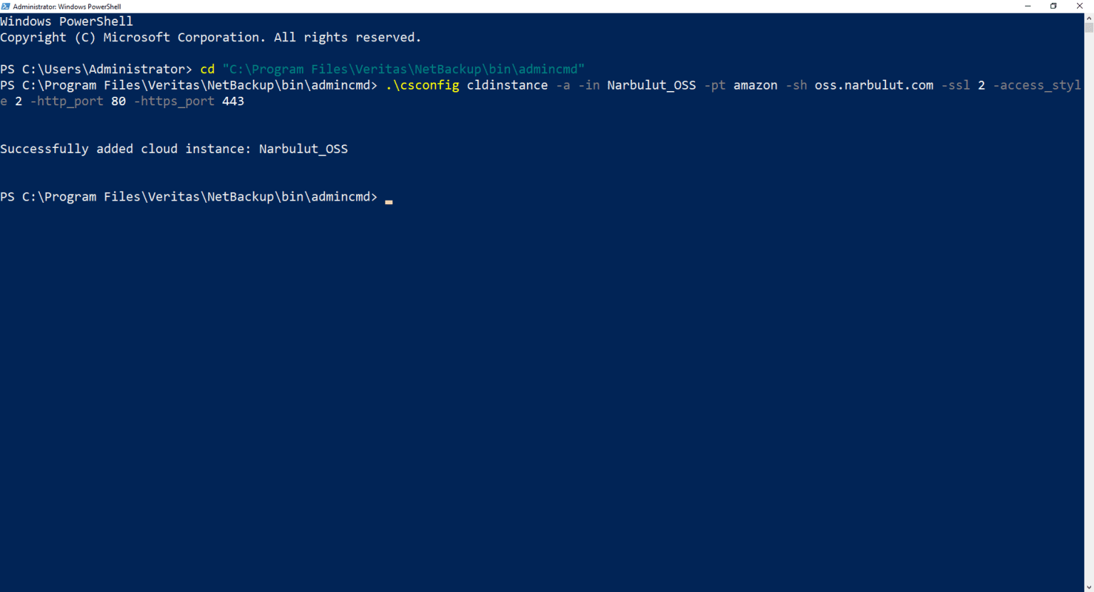 Veritas NetBackup İle Narbulut Object Storage Service'e (NOSS S3) Yedek ...